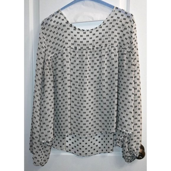 Merona | Tops | Merona Womens Longsleeve Seethrough Blouse Top Size Xxl ...